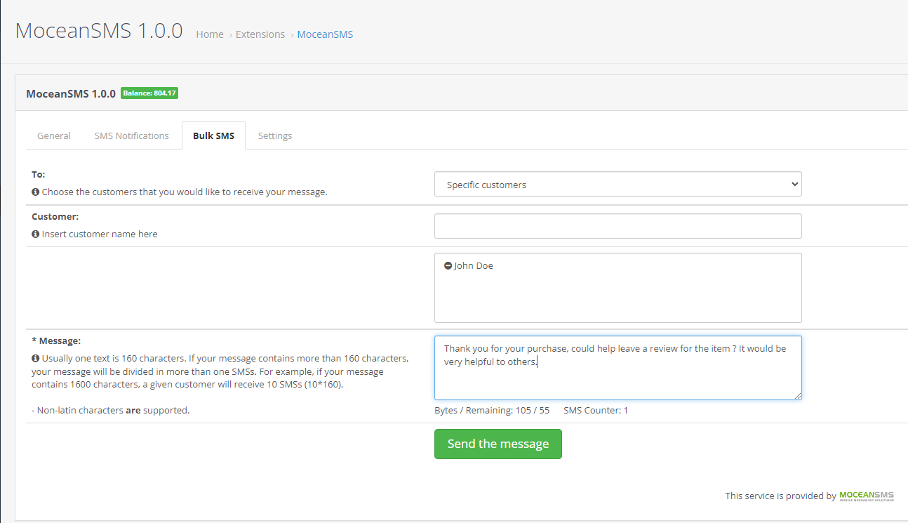 How to Send SMS Notification in OpenCart - Mocean