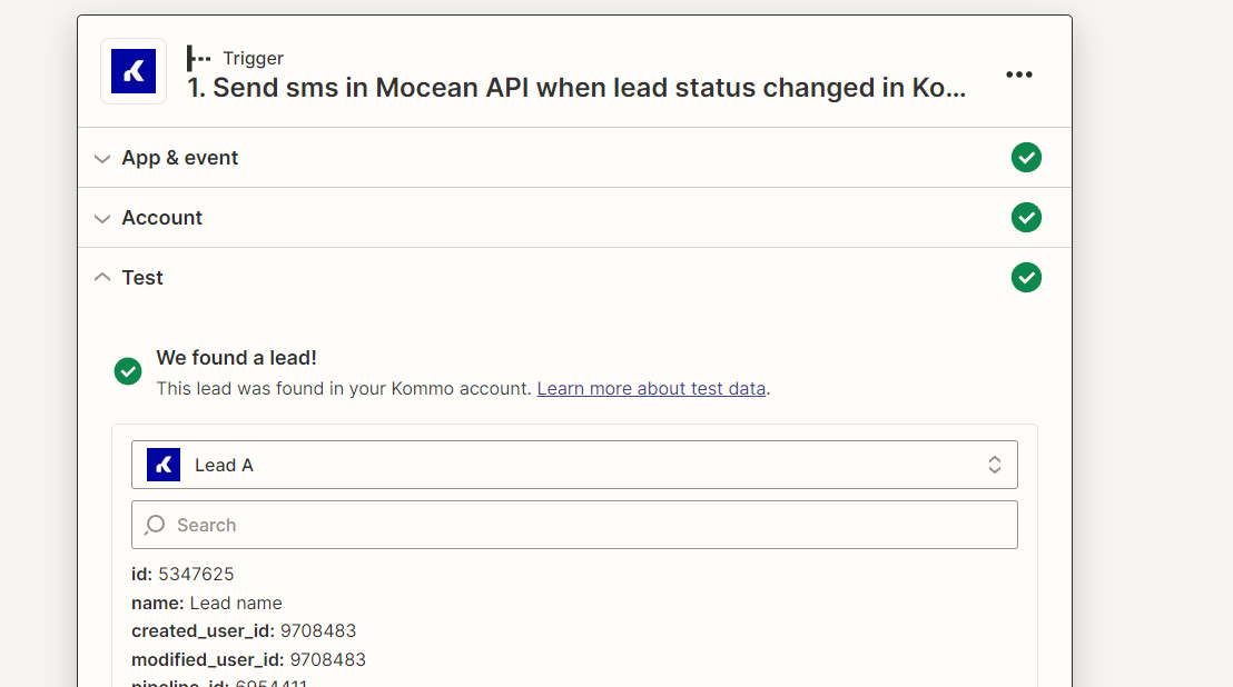 Integrate SMS in Kommo (formerly amoCRM) via Zapier and MoceanAPI SMS - Mocean